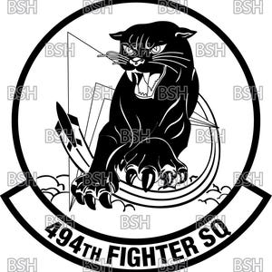 494th Fighter Squadron RAF Lakenheath Patch Vector Image Files ai