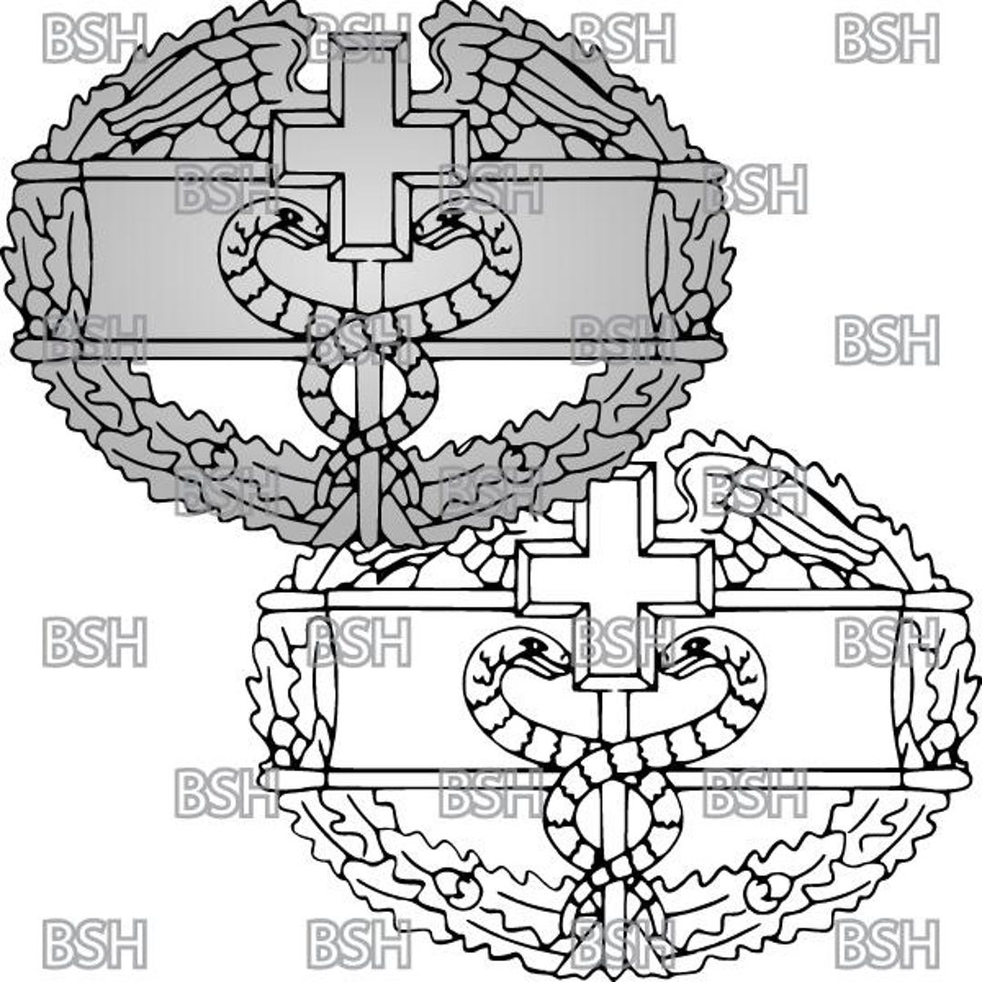 Army Combat Medical Badge Vector Image Files (.ai, .pdf, & .svg Formats ...