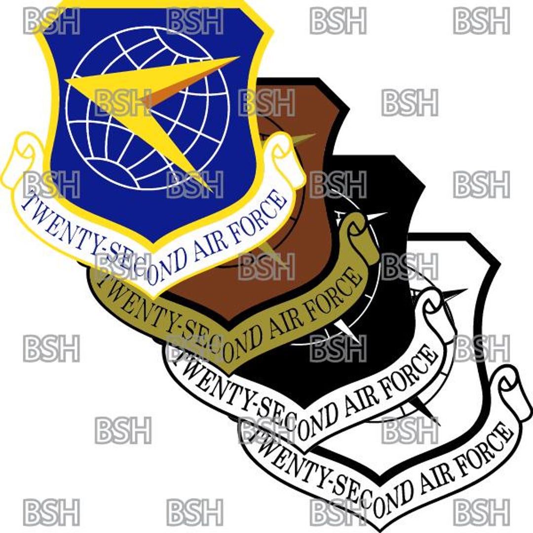 Twenty-second Air Force (dobbins ARB) Patch Vector Image Files (.ai, .pdf, & .svg Formats) Plus ...