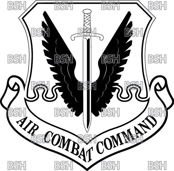Air Combat Command Shield Vector Image Files (.ai, .pdf, & .svg Formats ...