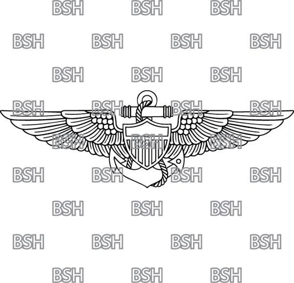 US Navy Pilot Wings Vector Image Files (.ai, .pdf, & .svg Formats) Plus ...