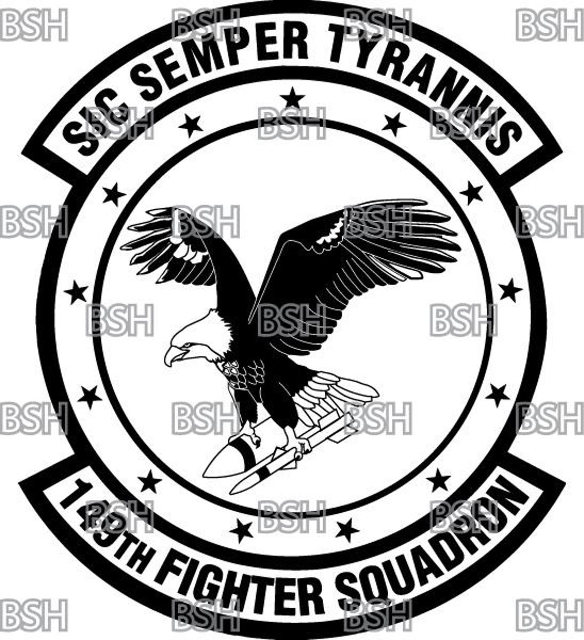 149th Fighter Squadron (virginia ANG) Patch Vector Image Files (.ai ...