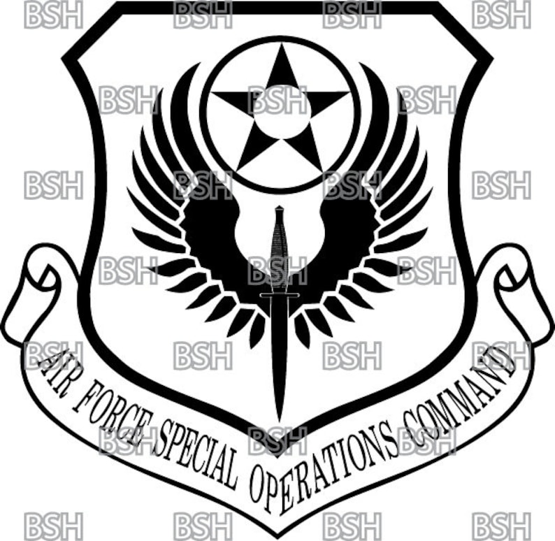 AFSOC Shield Vector Image Files (.ai, .pdf, & .svg Formats) Plus ...