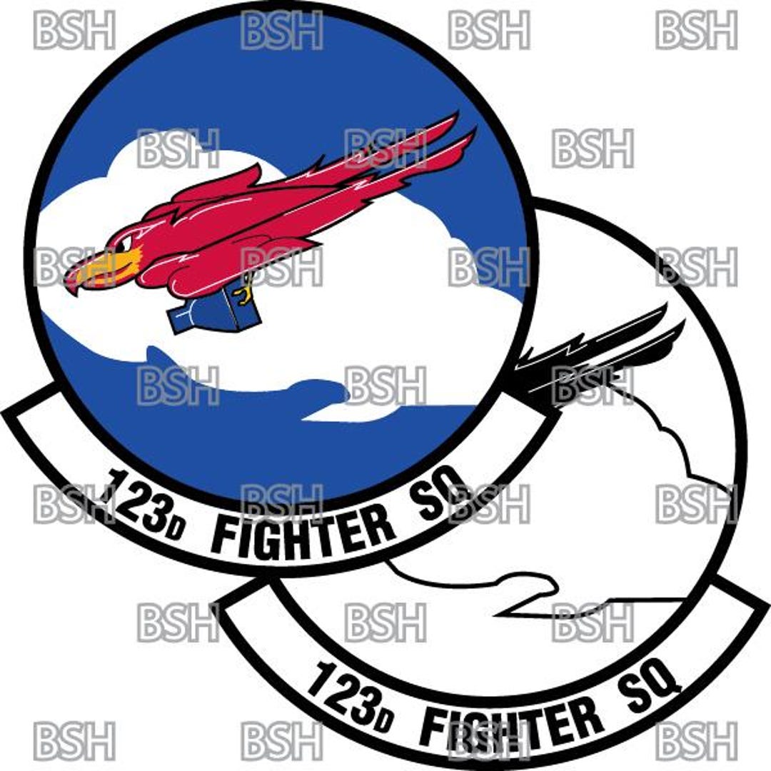 123d Fighter Squadron (oregon ANG) Patch Vector Image Files (.ai, .pdf, & .svg Formats) Plus ...