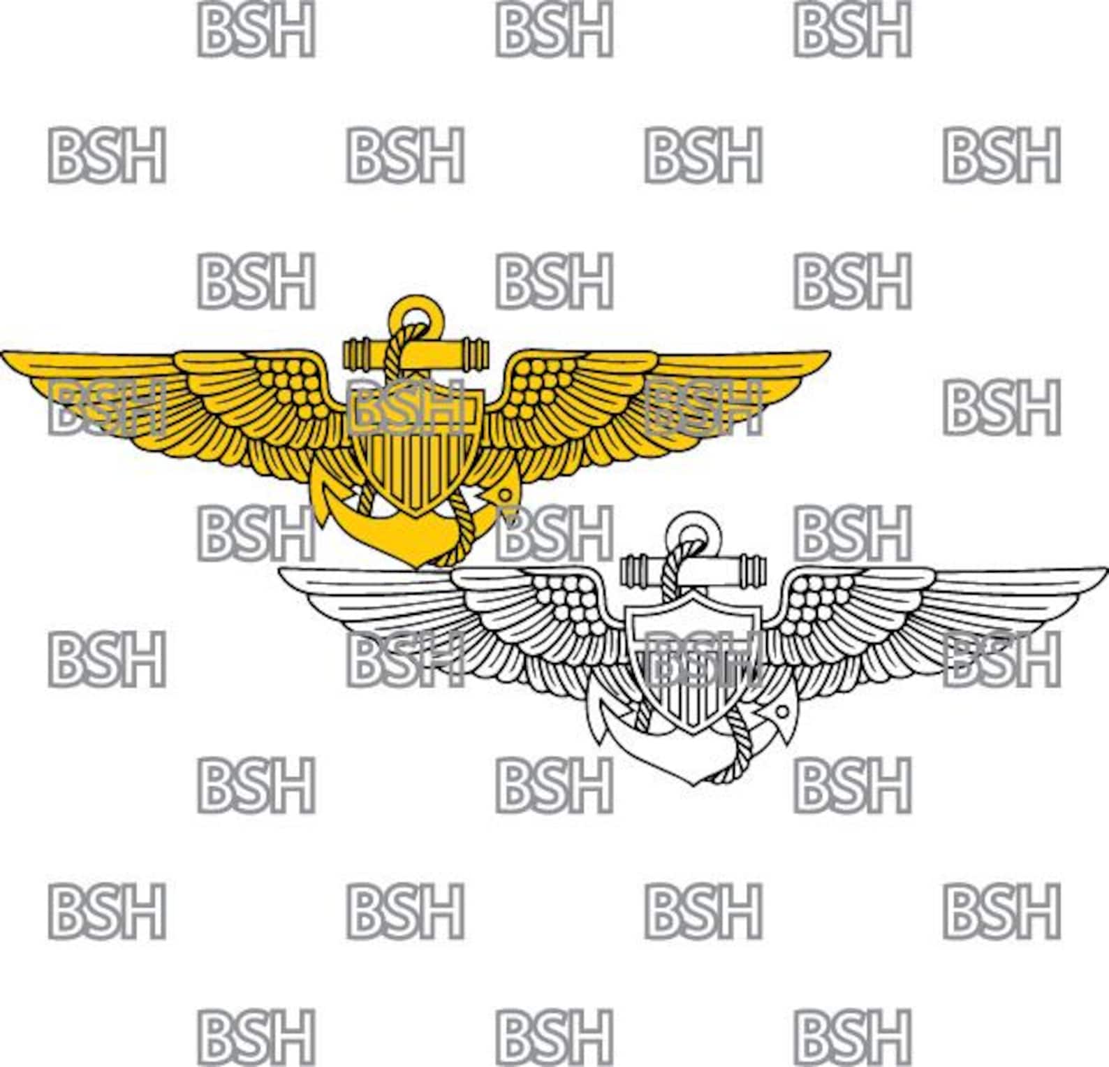 US Navy Pilot Wings Vector Image Files (.ai, .pdf, & .svg Formats) Plus ...
