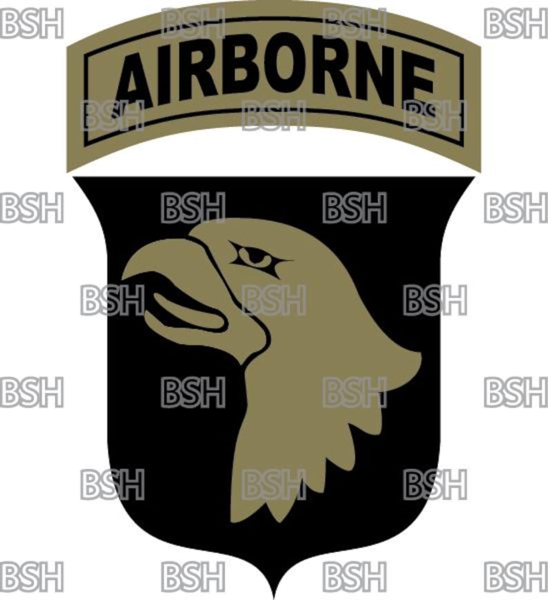 101st Airborne Division Patch Vector Image Files (.ai, .pdf, & .svg Formats) Plus Rasters (.png ...