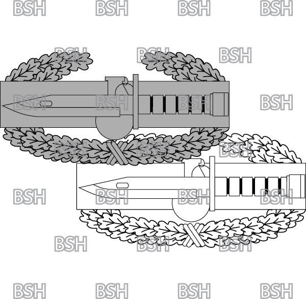 Army Combat Action Badge Vector Image Files (.ai, .pdf, & .svg Formats ...