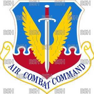 Air Combat Command Shield Vector Image Files (.ai, .pdf, & .svg Formats ...