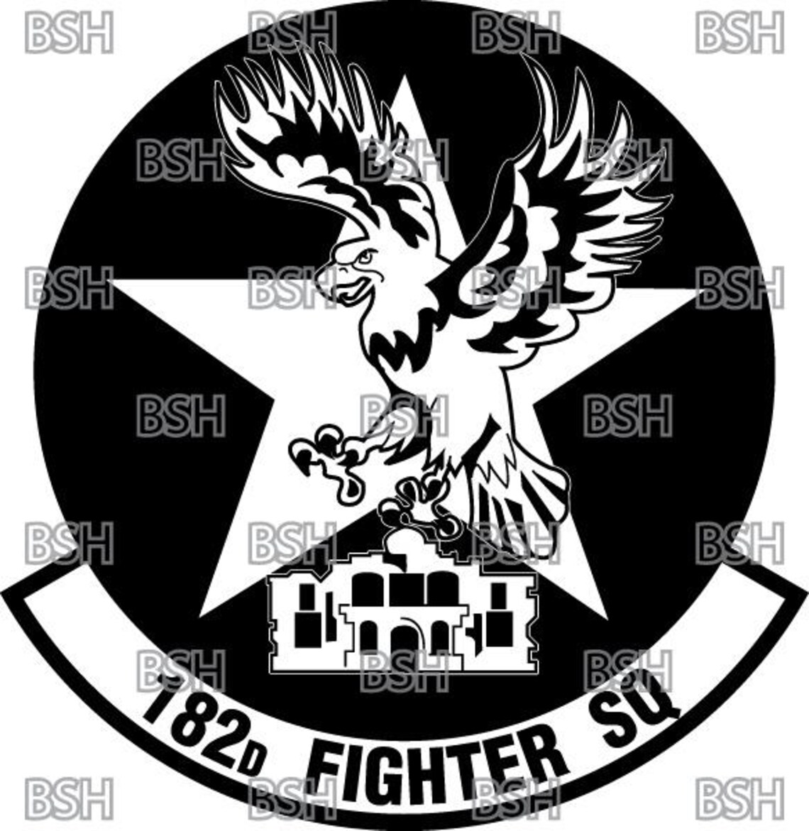 182nd Fighter Squadron (texas ANG) Patch Vector Image Files (.ai, .pdf ...