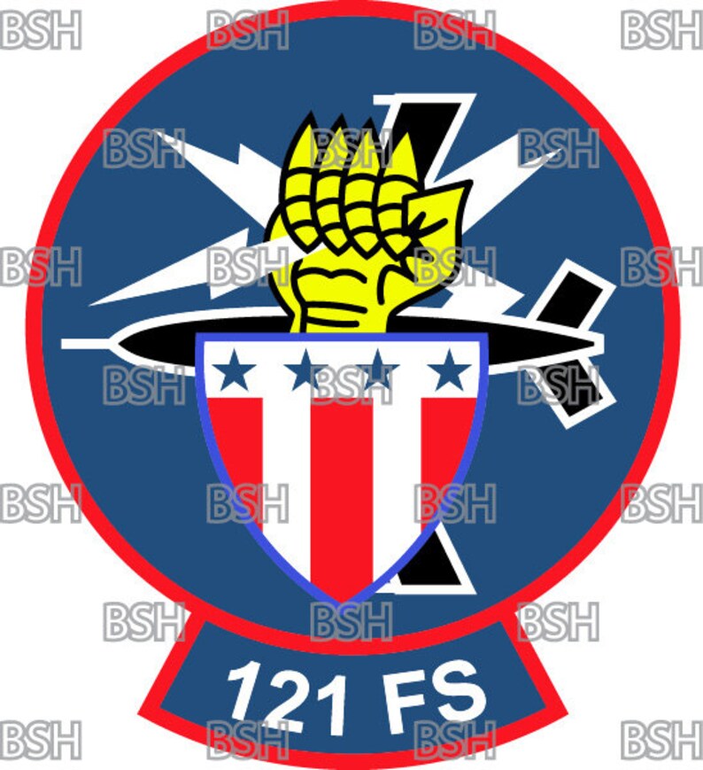 121st Fighter Squadron Patch Vector Image Files .ai, .pdf, & .svg ...