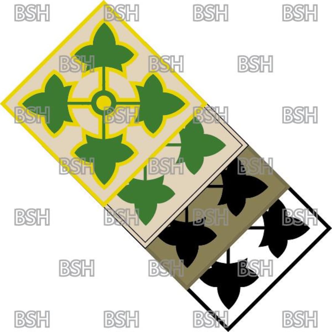 4th ID Patch Vector Image Files (.ai, .pdf, & .svg Formats) Plus ...