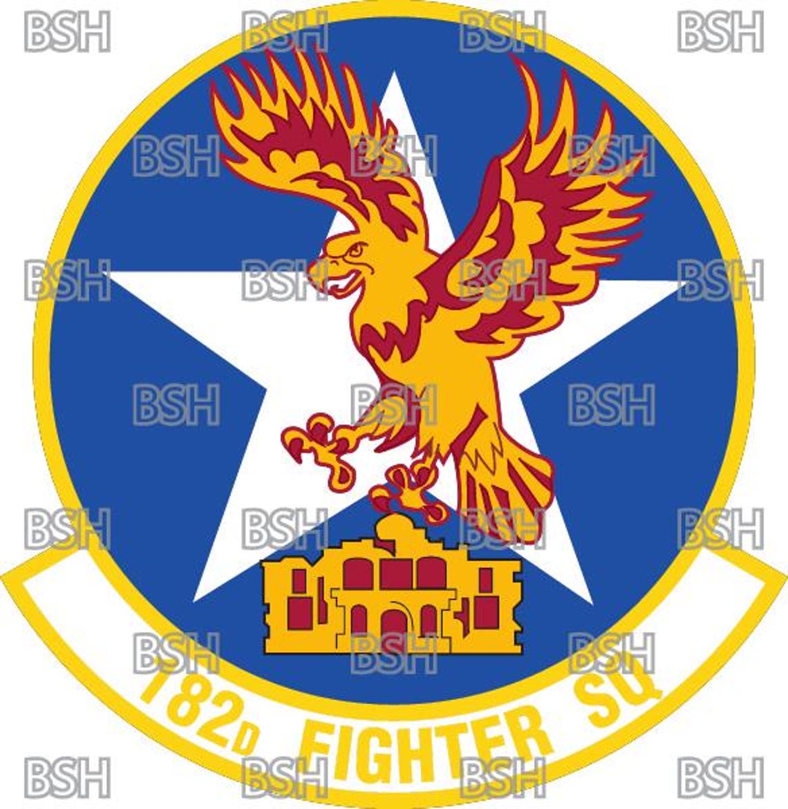 182nd Fighter Squadron (texas ANG) Patch Vector Image Files (.ai, .pdf ...