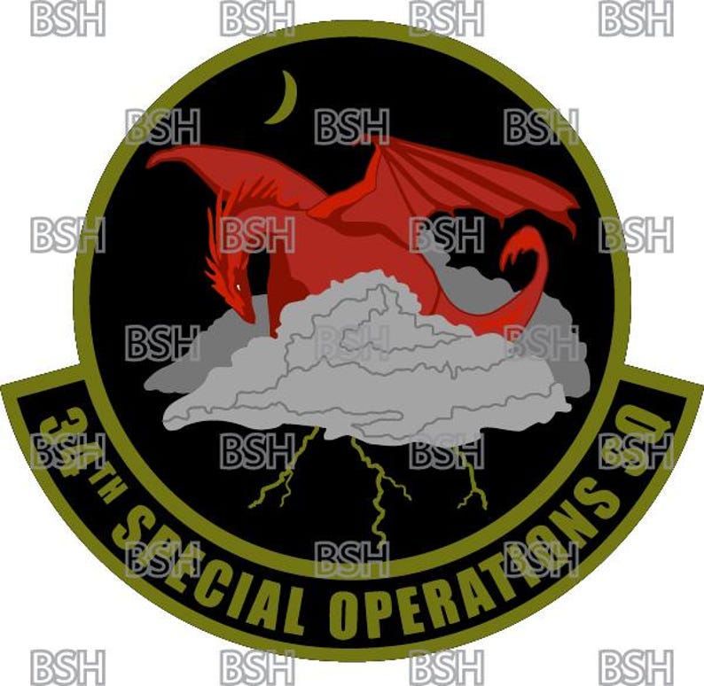 34th Special Operations Squadron (hurlburt Field) Patch Vector Image ...