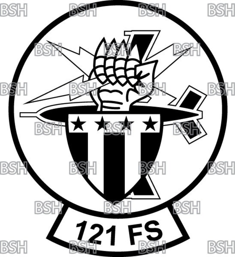 121st Fighter Squadron Patch Vector Image Files .ai, .pdf, & .svg ...