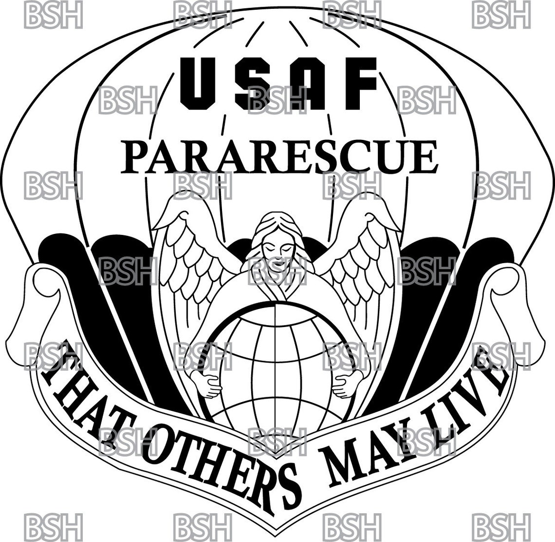 USAF Pararescue Patch Vector Image Files (.ai, .pdf, & .svg Formats ...