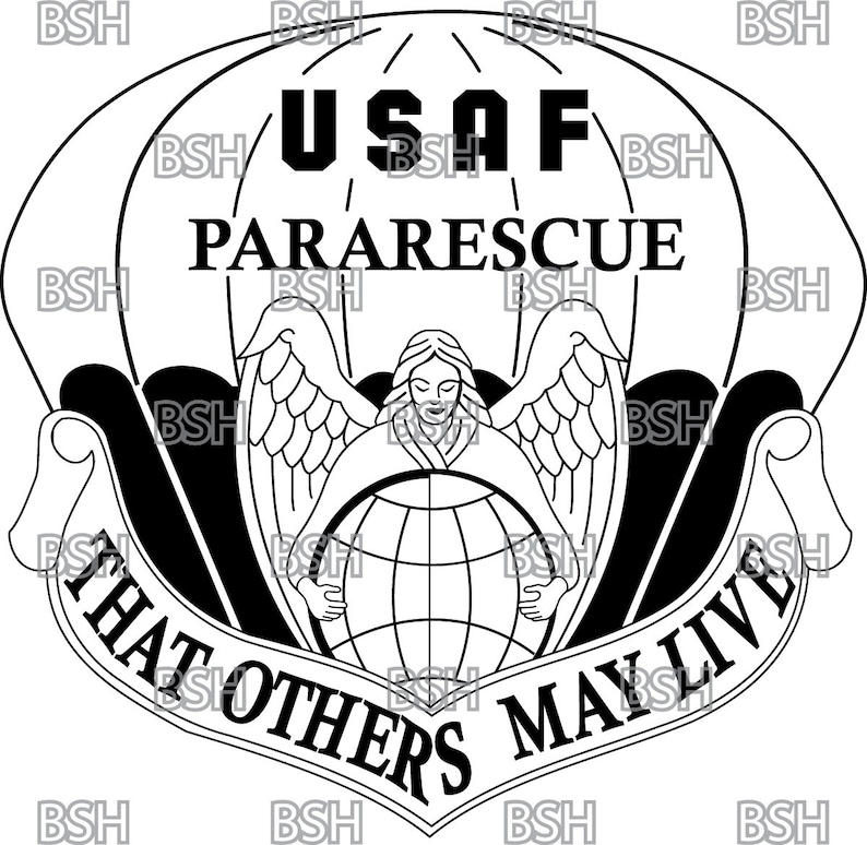 USAF Pararescue Patch Vector Image Files (.ai, .pdf, & .svg Formats ...