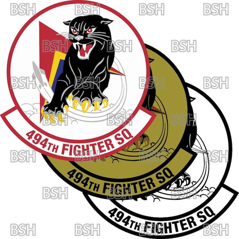494th Fighter Squadron (RAF Lakenheath) Patch Vector Image Files (.ai ...