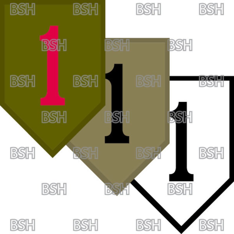 1st Infantry Division Patch Vector Image Files (.ai, .pdf, & .svg ...