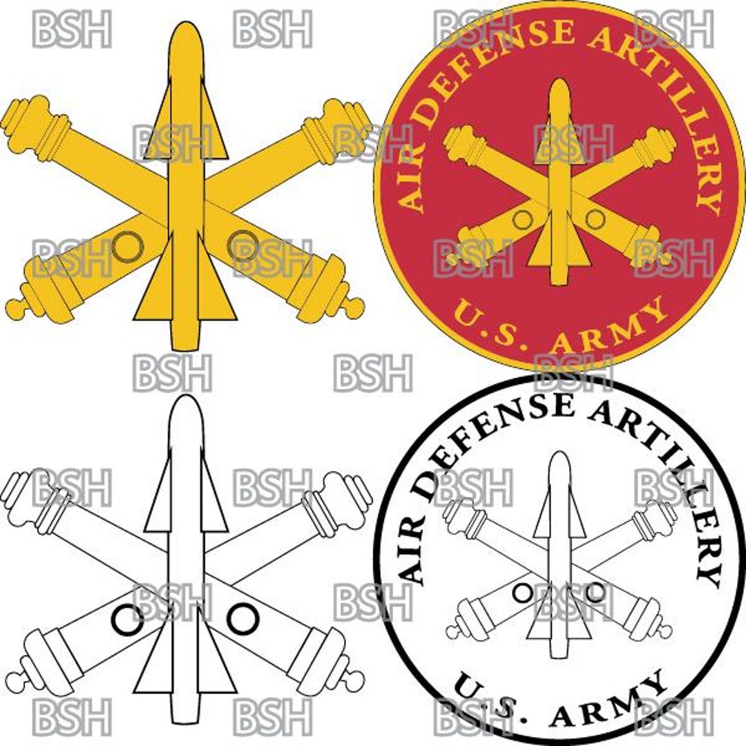 US Army Air Defense Artillery Branch Vector Image Files (.ai, .pdf, & .svg Formats) Plus Rasters ...