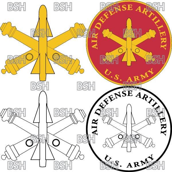 US Army Air Defense Artillery Branch Vector Image Files (.ai, .pdf ...