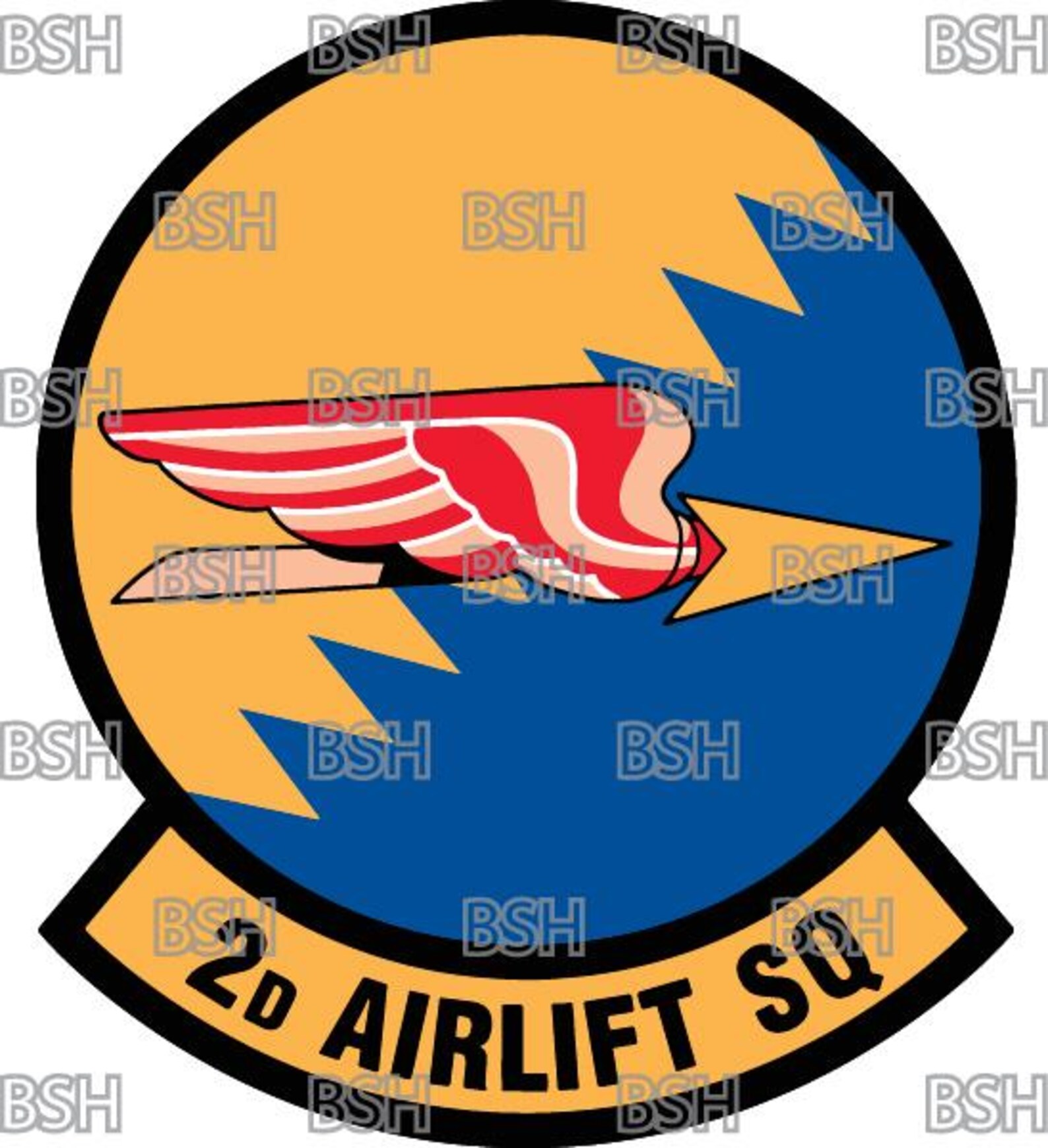 2nd Airlift Squadron (pope AFB) Patch Vector Image Files (.ai, .pdf ...