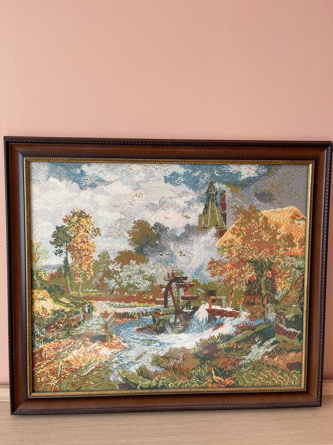 Vintage Handmade Gobelin by Wiehler Needlepoint Art Decor Wall Art - Etsy