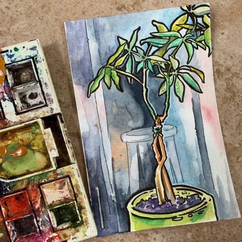 Money Tree Painting - Etsy