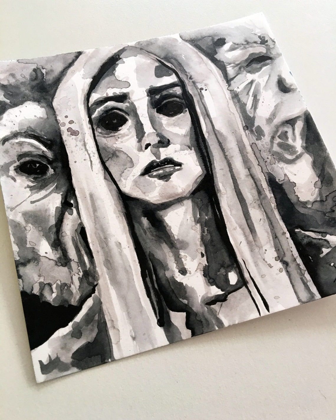 Scary Drawing of Ghost Woman Ink Horror Illustration the No Sleep ...