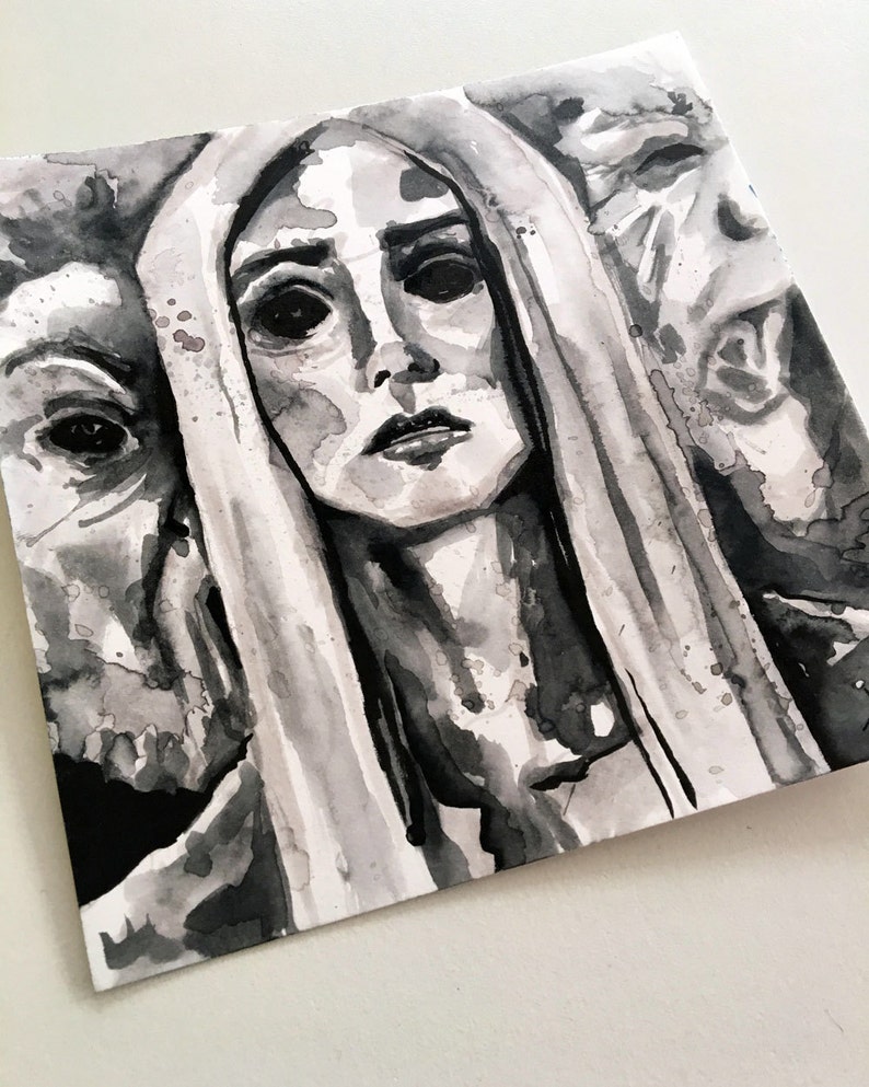 Scary Drawing of Ghost Woman Ink Horror Illustration the No Sleep ...