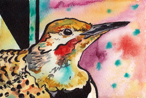 Alabama State Bird Art Print of Original Watercolor Painting | Etsy