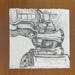 Original Micron Pen Drawing of a New Jersey Diner Table on Cotton Paper ...