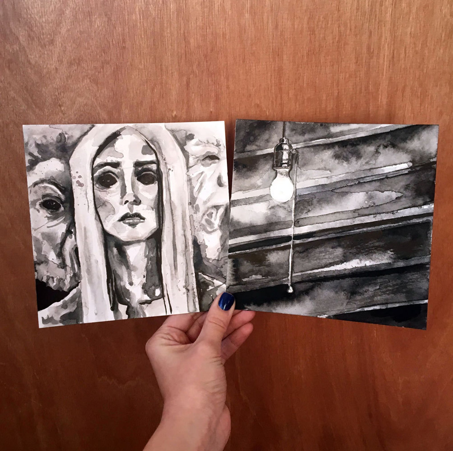 Scary Drawing of Ghost Woman Ink Horror Illustration the No Sleep ...