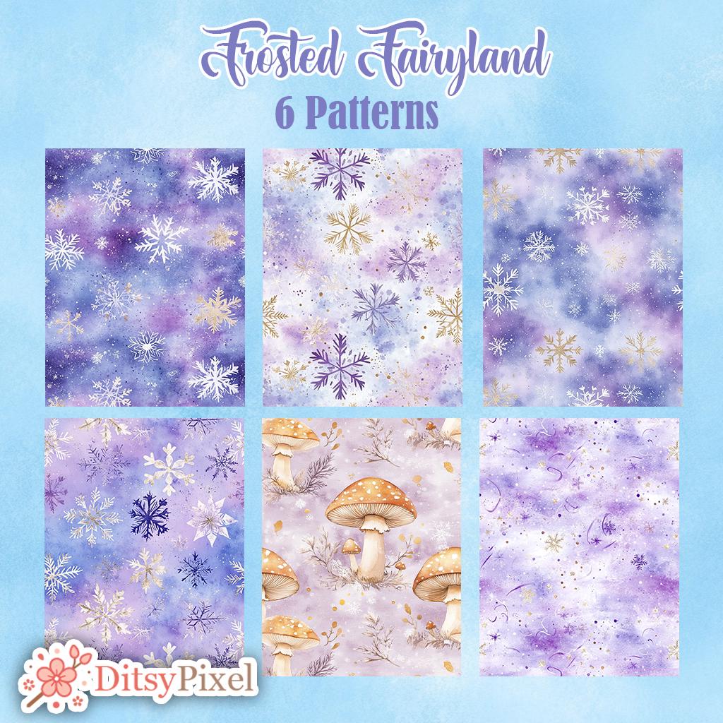 Frosted Fairyland - Printable Winter Fairy Junk Journal Kit, Snow Fairy ...