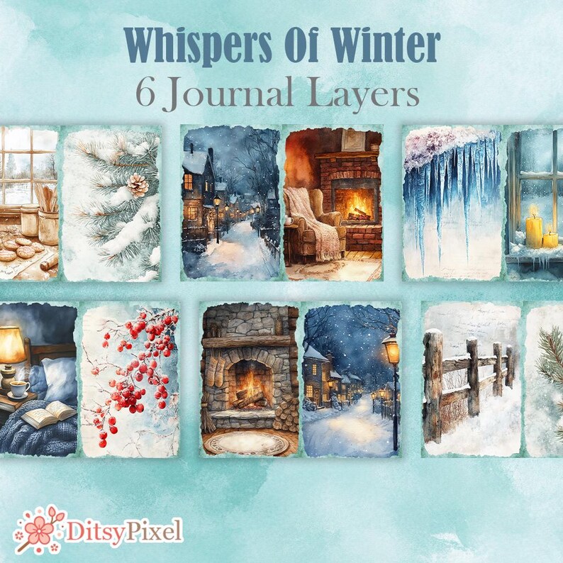 Whispers of Winter - Printable Winter Junk Journal Kit, Ephemera ...