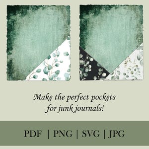 Junk Journal Corner Pocket Templates | Pockets Template | Craft ...