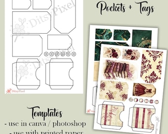 Junk Journal Folio Templates | Folio + Pockets Templates | Craft ...