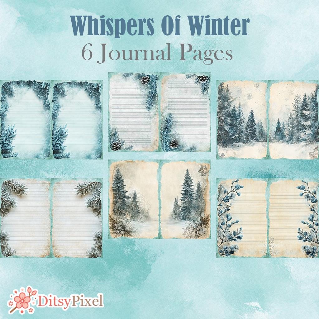 Whispers of Winter - Printable Winter Junk Journal Kit, Ephemera ...