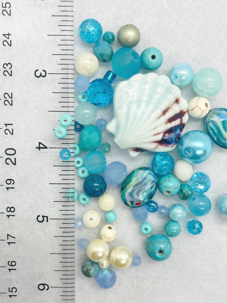 Clamshell Beachy Aesthetic Bead Soup Assorted Mix for Jewelry Ornaments ...
