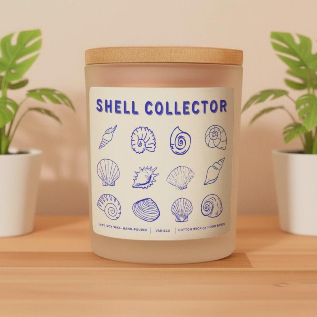 Seashell Collector Candle | Coastal Beach Lover Gift | Ocean Inspired ...