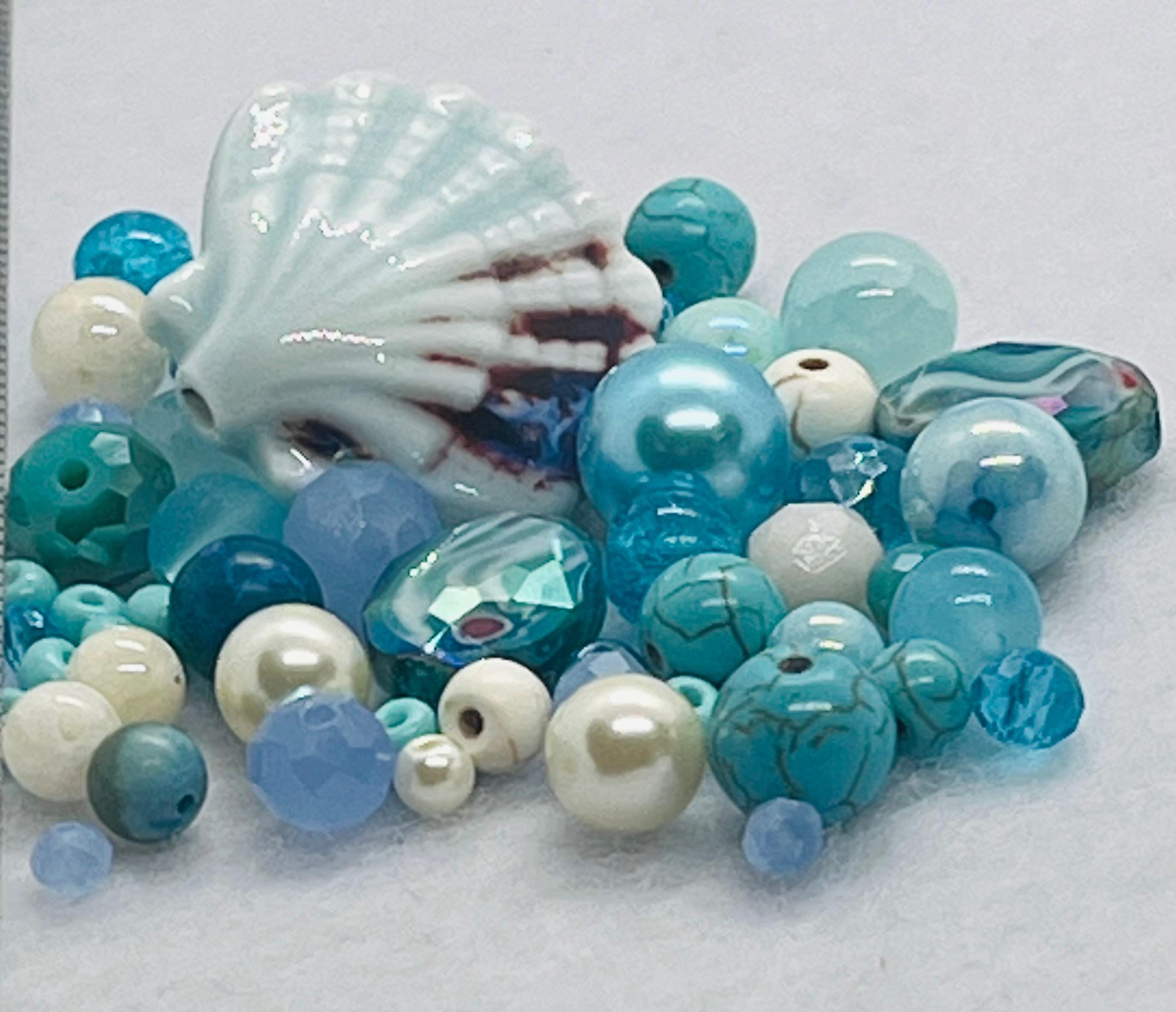 Clamshell Beachy Aesthetic Bead Soup Assorted Mix for Jewelry Ornaments ...