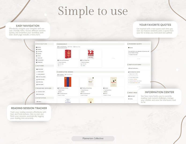 Reading Tracker Notion Template, Book Tracker, Reading Tracker, Notion ...