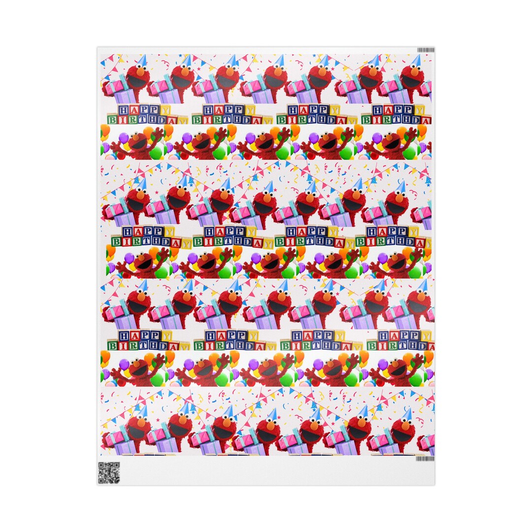 Elmo Birthday Gift Wrap - Etsy