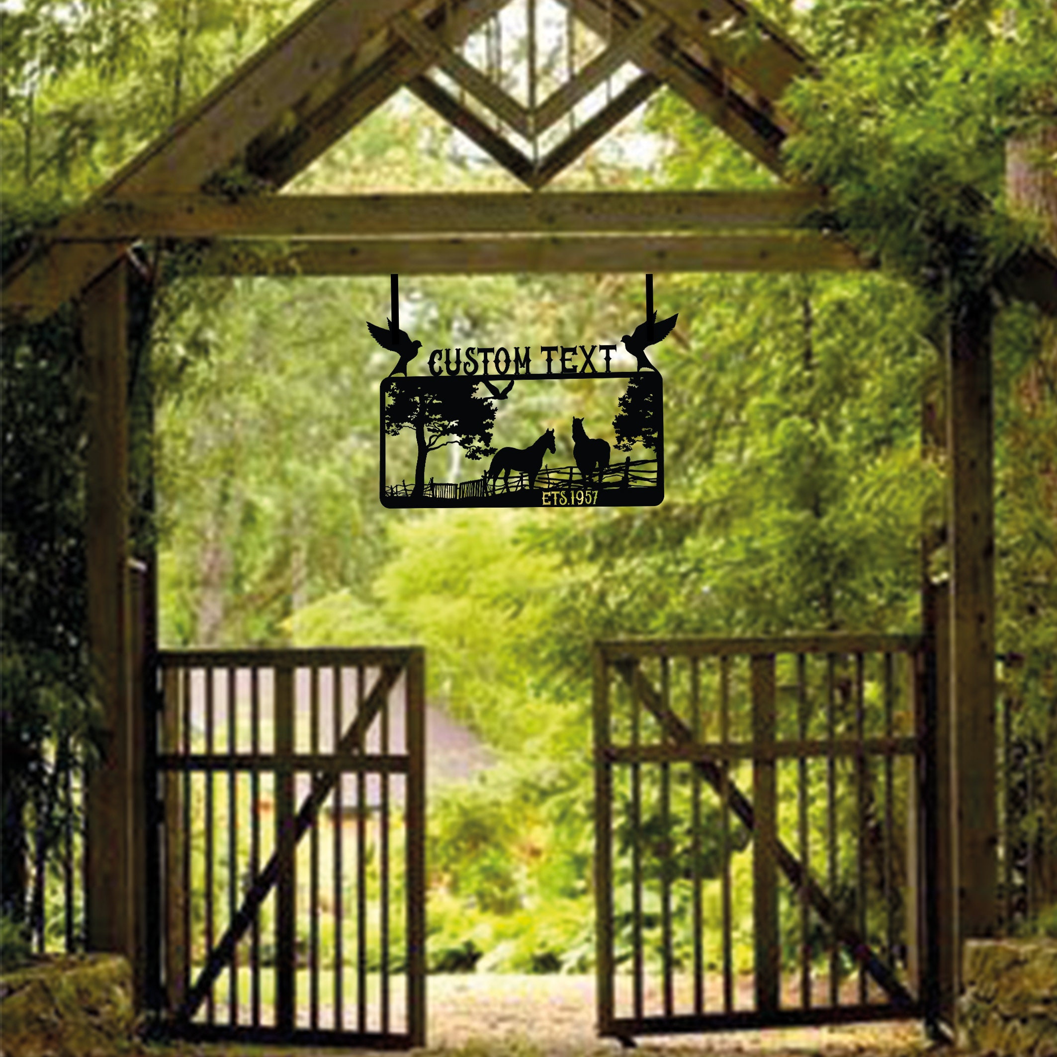 Metal Custom Farm Sign, Metal Wall Art, Personalized Farm House Sign ...