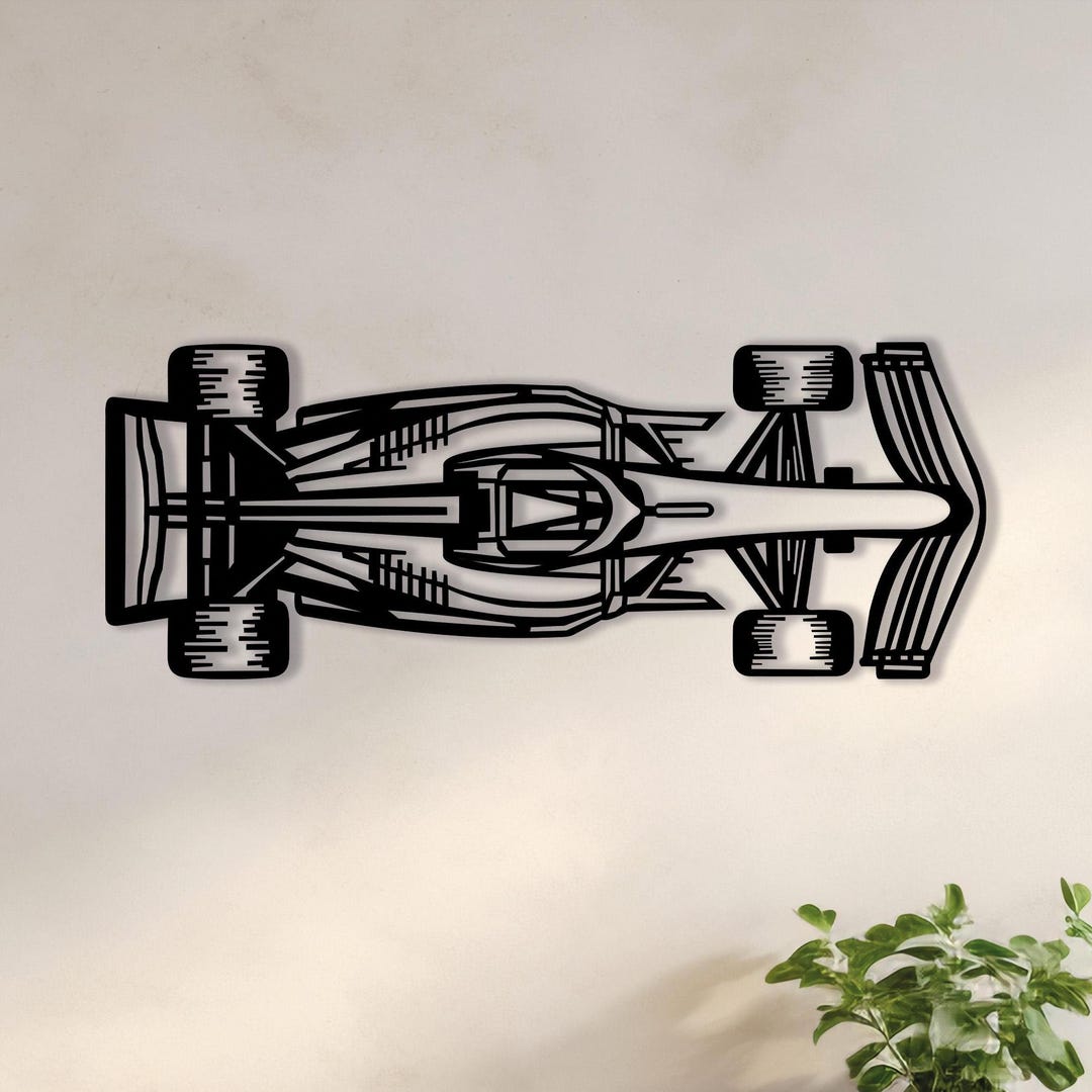 F1 Formula Car Metal Wall Art, Metal Formula1 Race Car Sign, Metal F1 ...