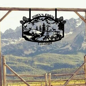 Personalized Metal Ranch House Sign, Metal Custom Farm Sign, Metal Wall ...