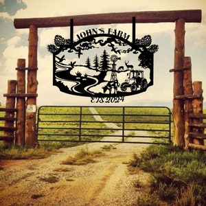 Personalized Metal Ranch House Sign, Metal Custom Farm Sign, Metal Wall ...