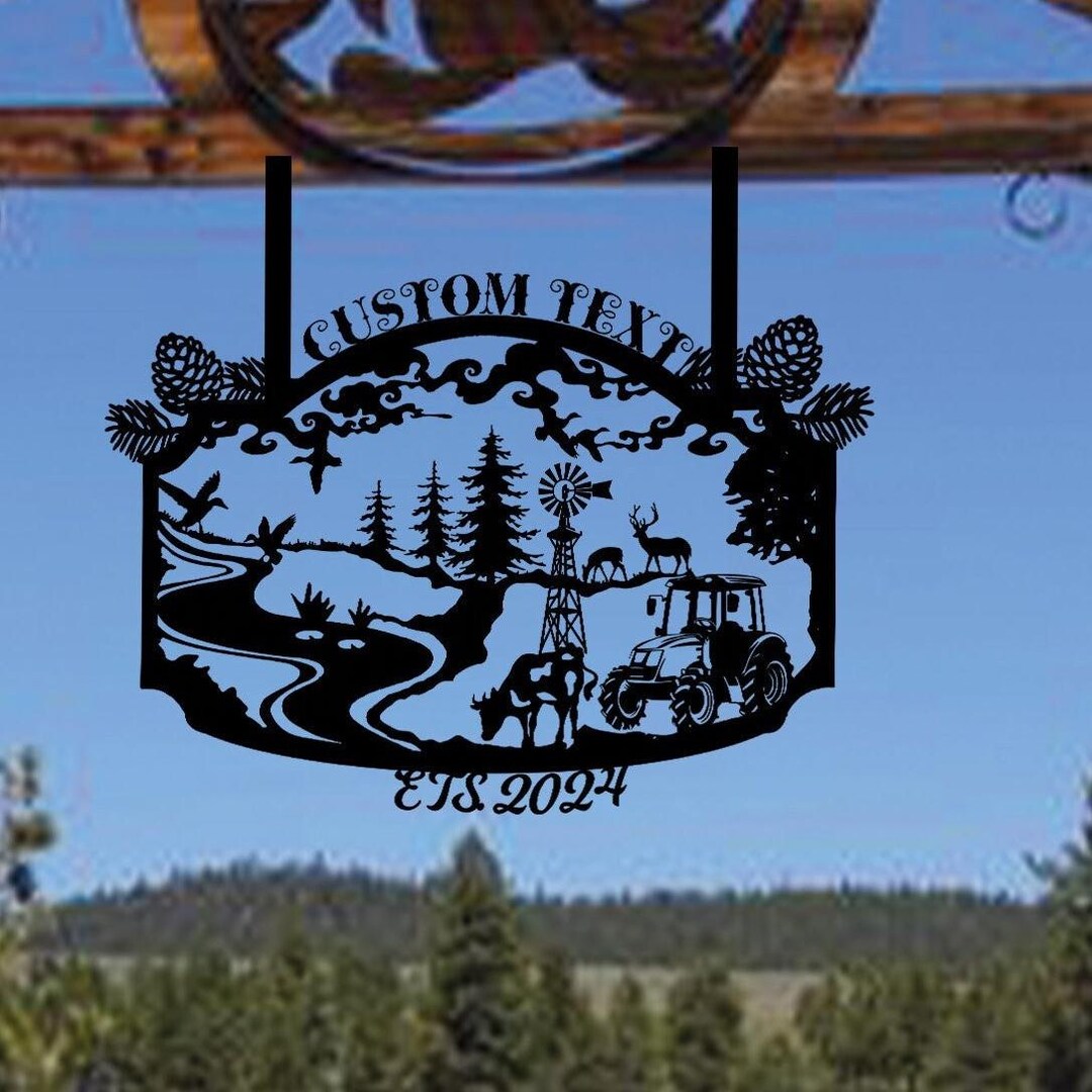 Personalized Metal Ranch House Sign, Metal Custom Farm Sign, Metal Wall ...