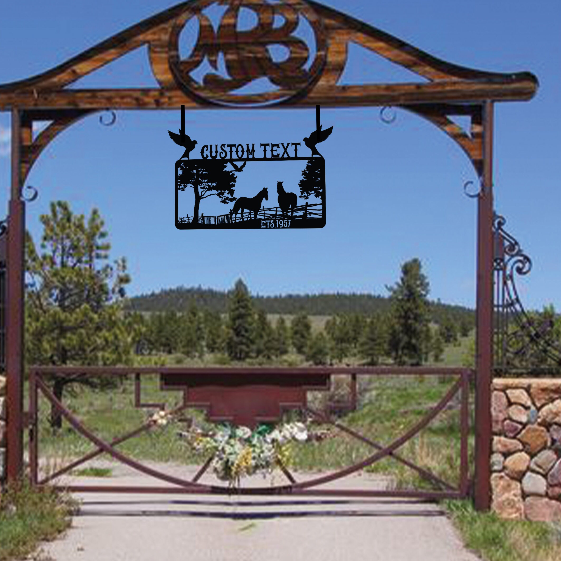 Metal Custom Farm Sign, Metal Wall Art, Personalized Farm House Sign ...