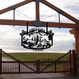 Personalized Metal Ranch House Sign, Metal Custom Farm Sign, Metal Wall ...