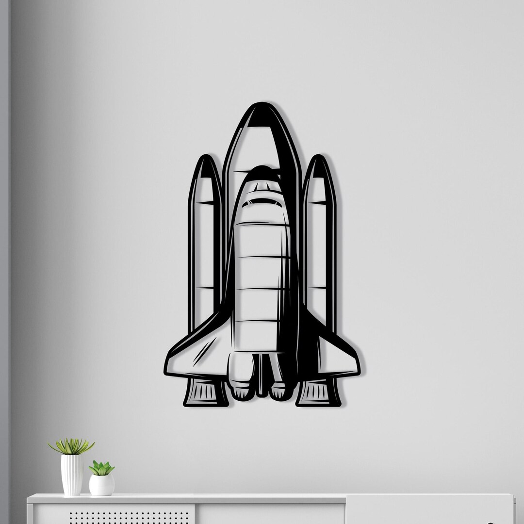 Metal Space Shuttle Wall Art, Metal Wall Art, Apollo 13 Wall Art Decor ...